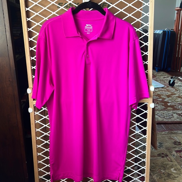 Slazenger | Shirts | Slazenger Pink Mens Golf Polo Large | Poshmark